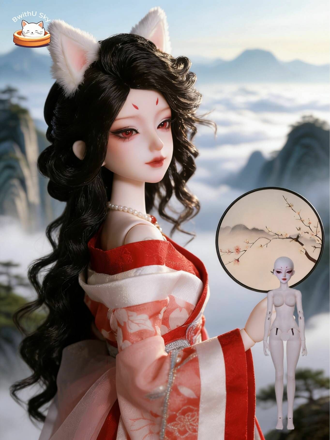 BwithUSky Yiran 1/4 BJD обнаженная кукла с нормальной кожей + макияж в стиле фристайл, без аксессуаров