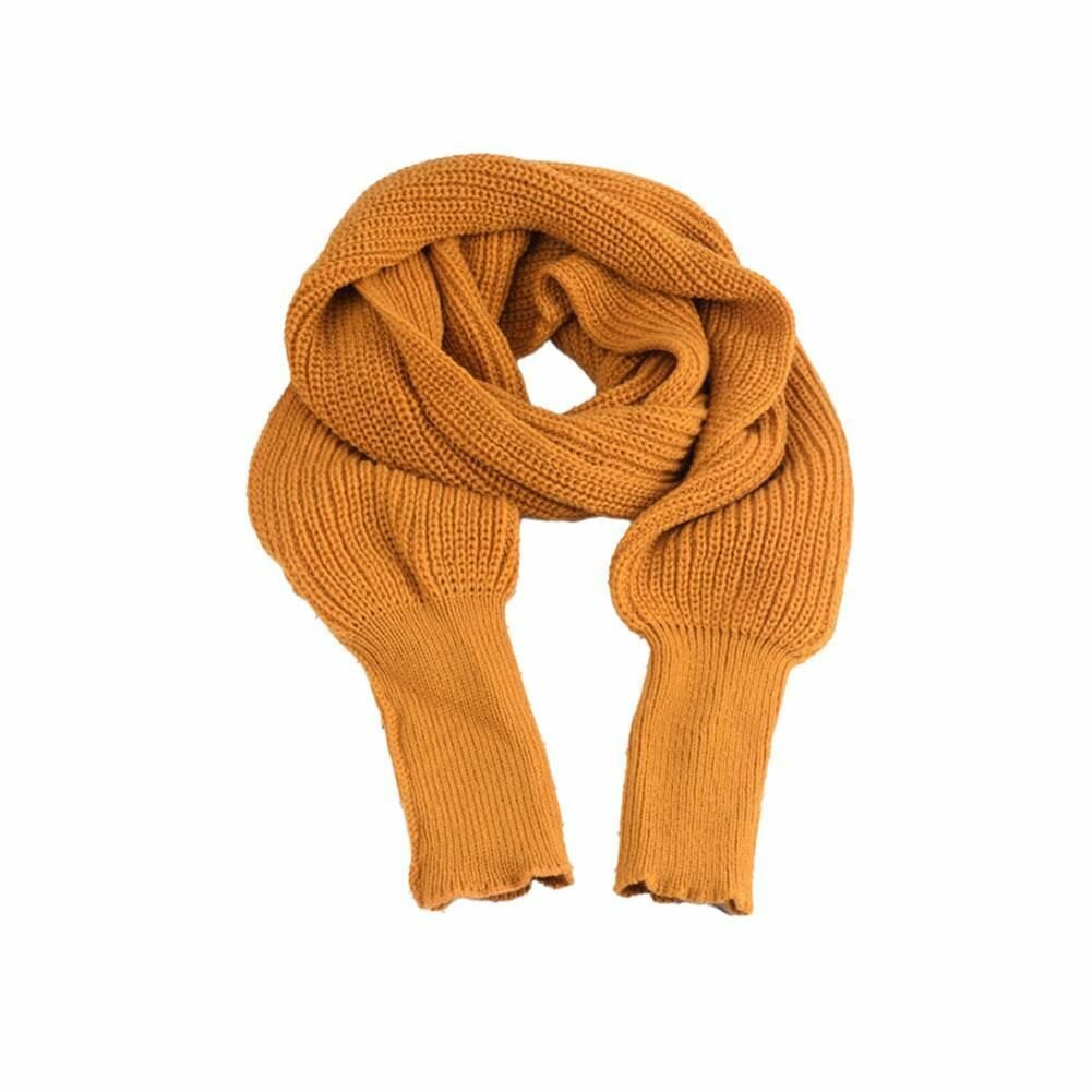 Универсальная вязаная накидка 175 см с рукавами, однотонное на осень и зиму