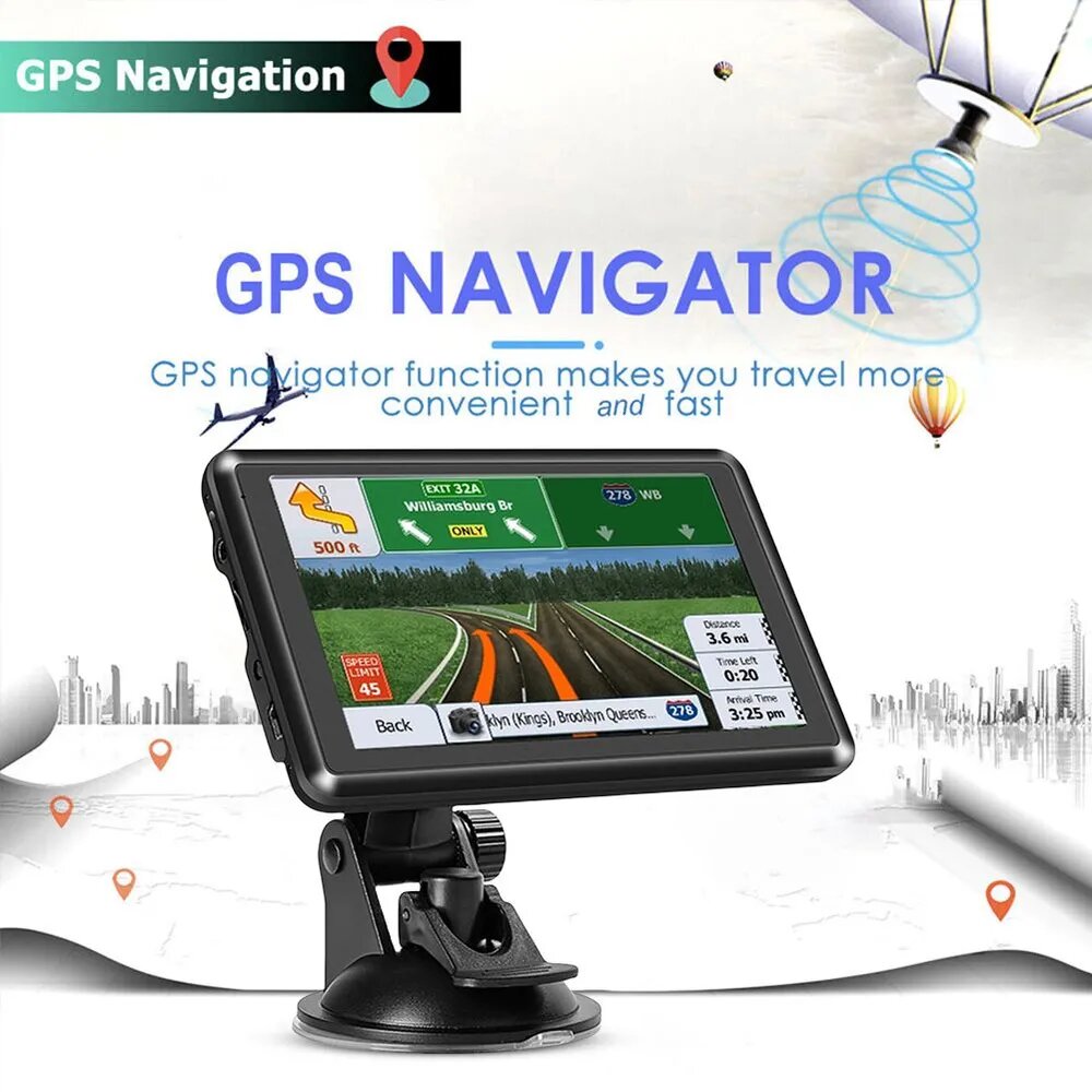 Планшет GPS-навигатор AU256 МБ/ 5-дюймовый сенсорный HD TFT-дисплей — фото 1