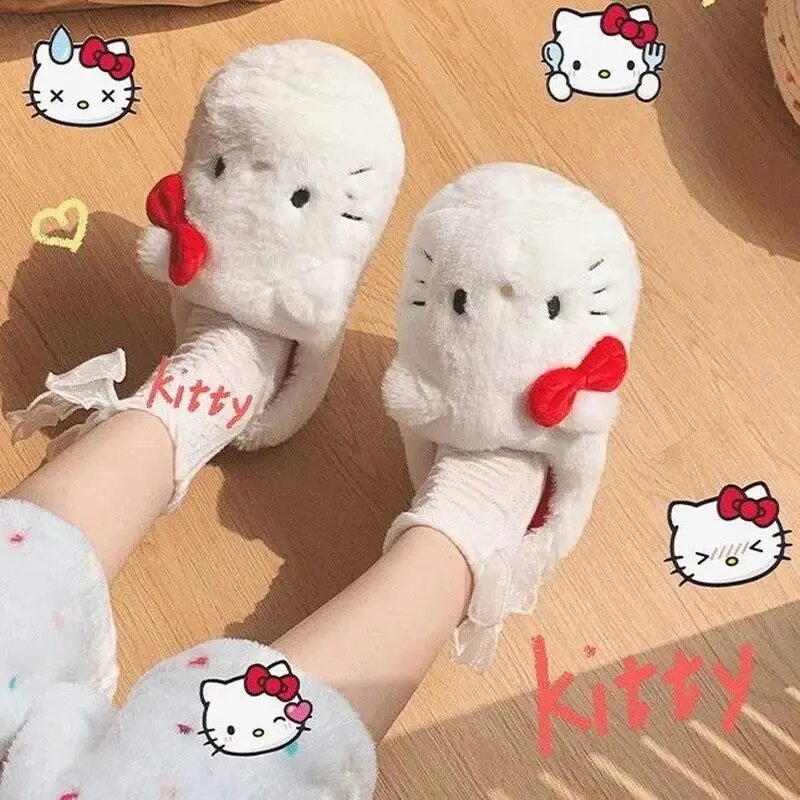 Тапочки Miniso Hello Kitty, размер 40-41, белый, — фото 1