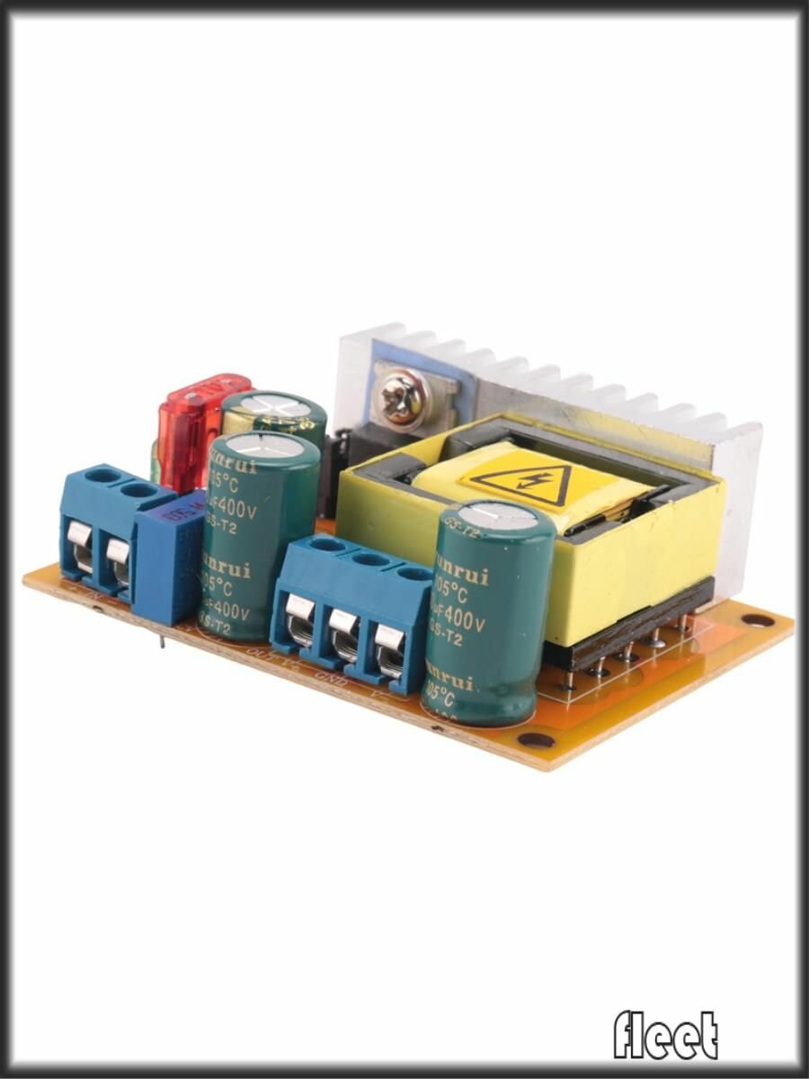 DC-DC 8-32В до 45-390В Высоковольтный повышающий преобразователь ZVS Повышающий усилительный модуль