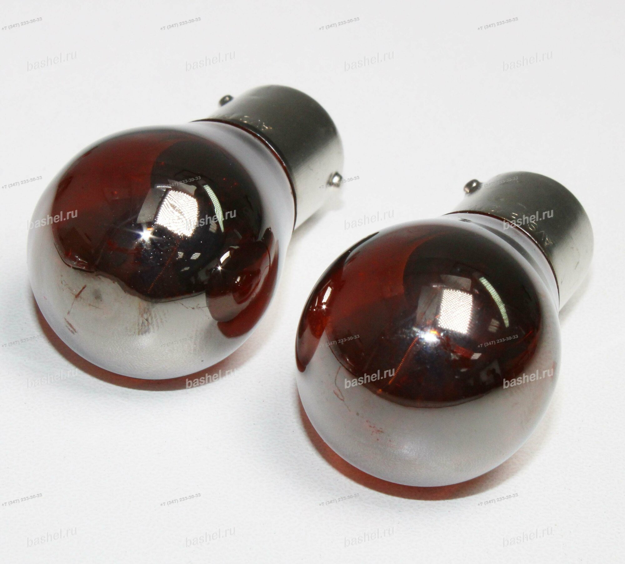 Лампа AVS Vegas CHROME 12V PY21W (BAU15S) orange смещ. цоколь (2 шт. в блистере)