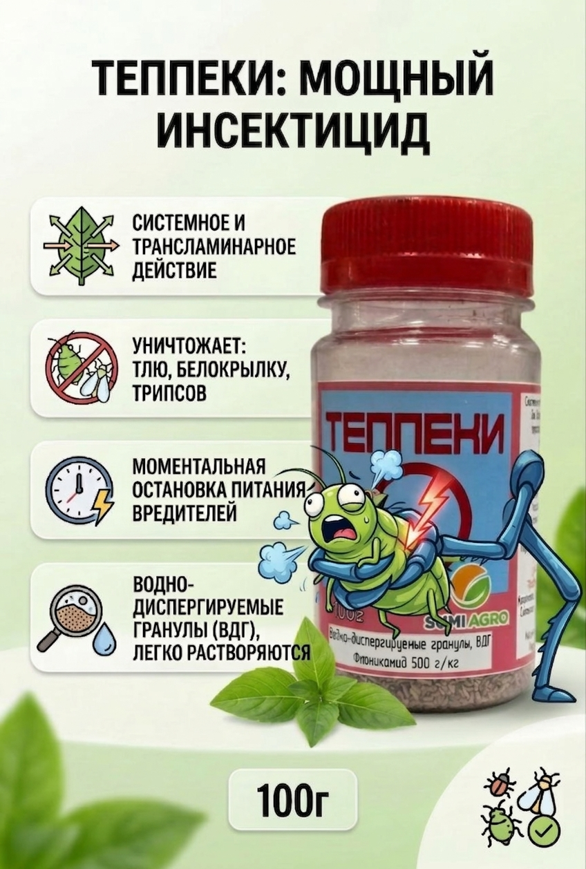Teppeki инсектицид от тли и других вредителей, для разных культур, 5 грамм