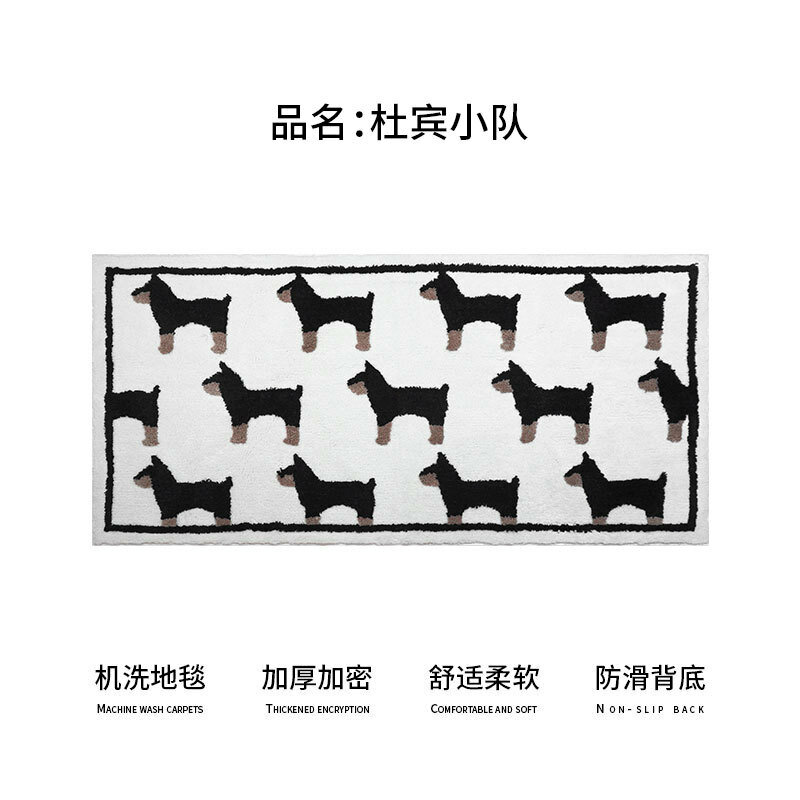 Возможна доставка по системе дропшиппинга. Мягкий, пригодный для машинной стирки, стильный плюшевый ковер с медведем для украшения комнаты, милый коврик с флокированным покрытием.