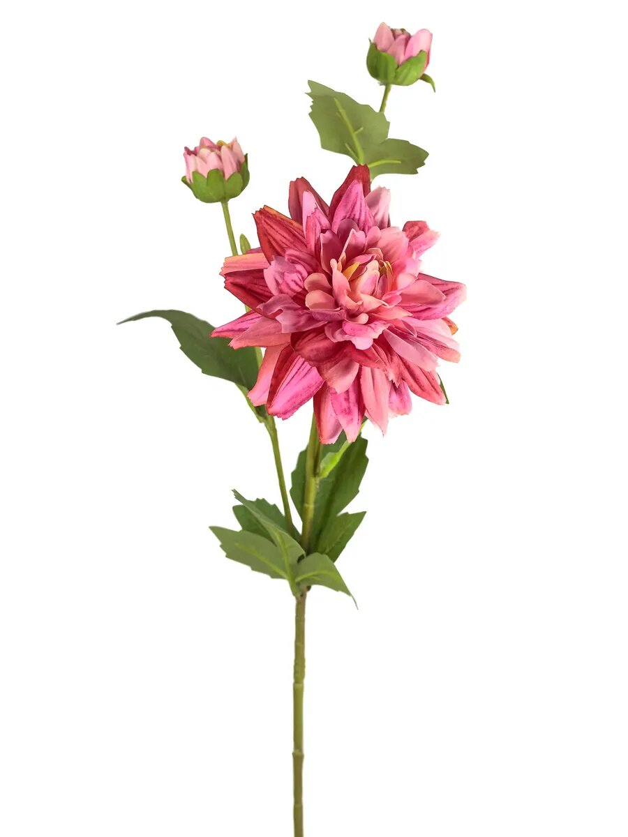 Цветок искусственный Георгин 1гол+1бут 75 см