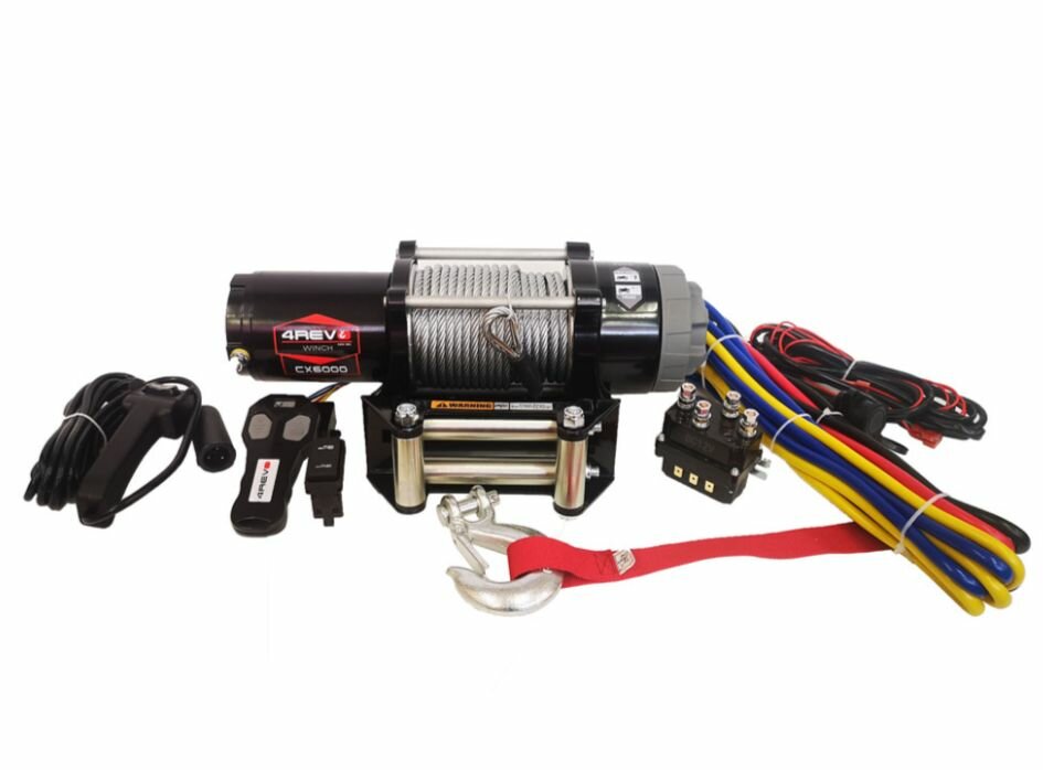 Лебедка электрическая 6000lbs (2722кг) стальной трос + пульт ДУ. 4REVO CX-6000.