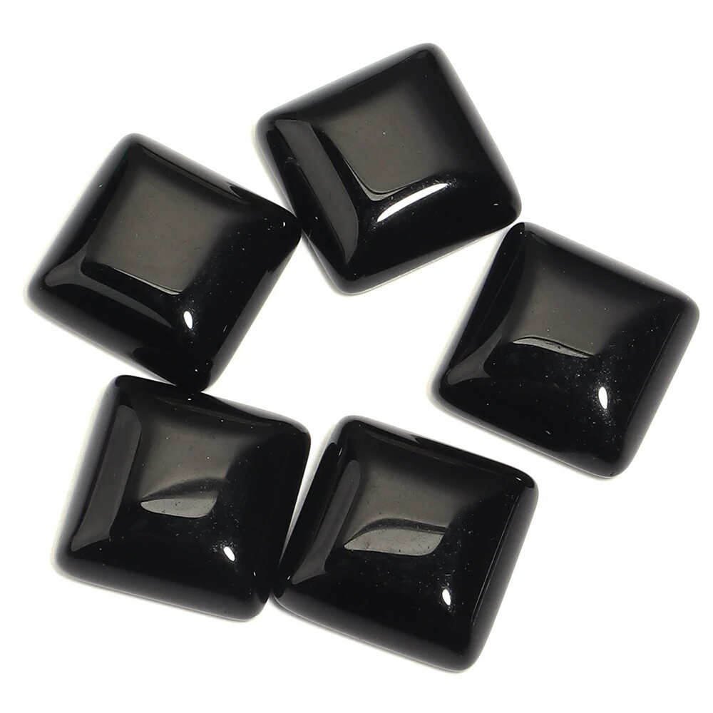 Кабошоны из натурального камня Xinyao 5 шт. Черный, black agate