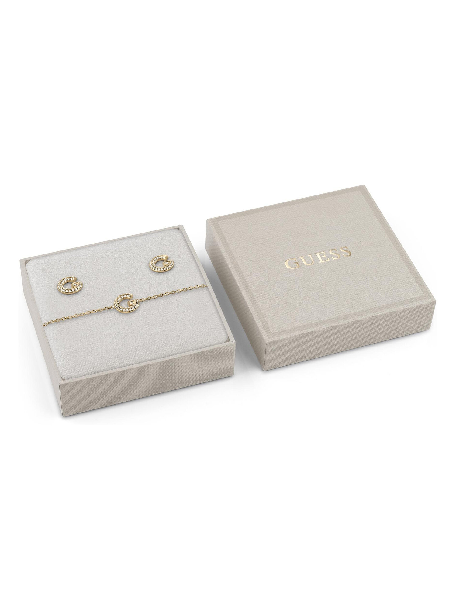 Комплект бижутерии: колье, серьги, кристалл