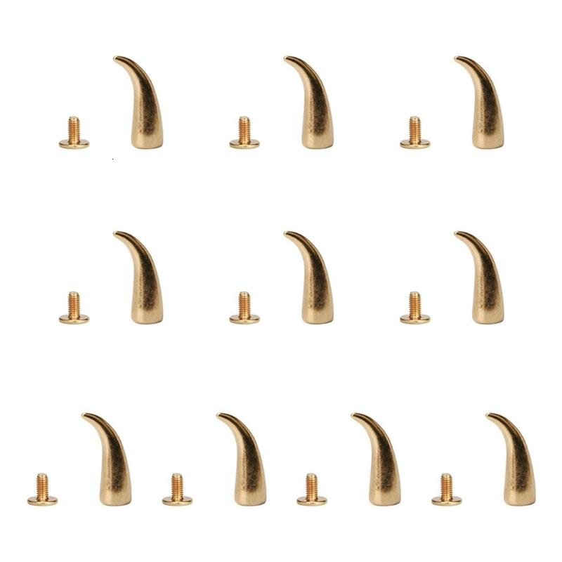 Бронзовые заклёпки для ремней и ошейников, Светло - золотой - 11 Чили 7x21