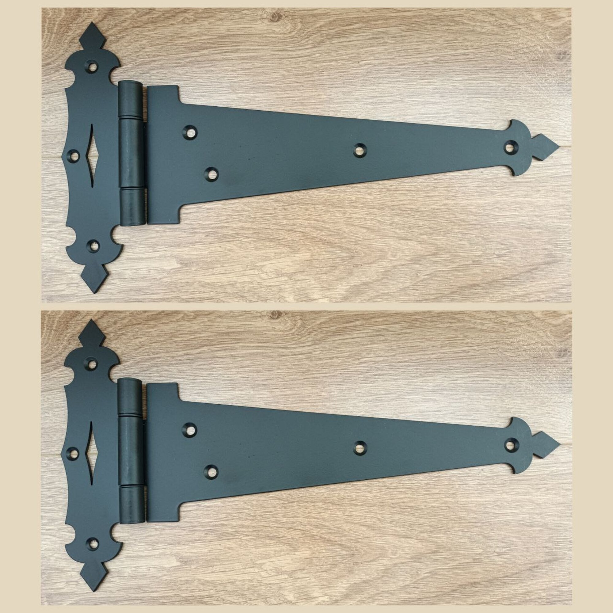 Петля-стрела DOMART "Готика" ПС - 300, сталь, цвет черный, 2 шт.