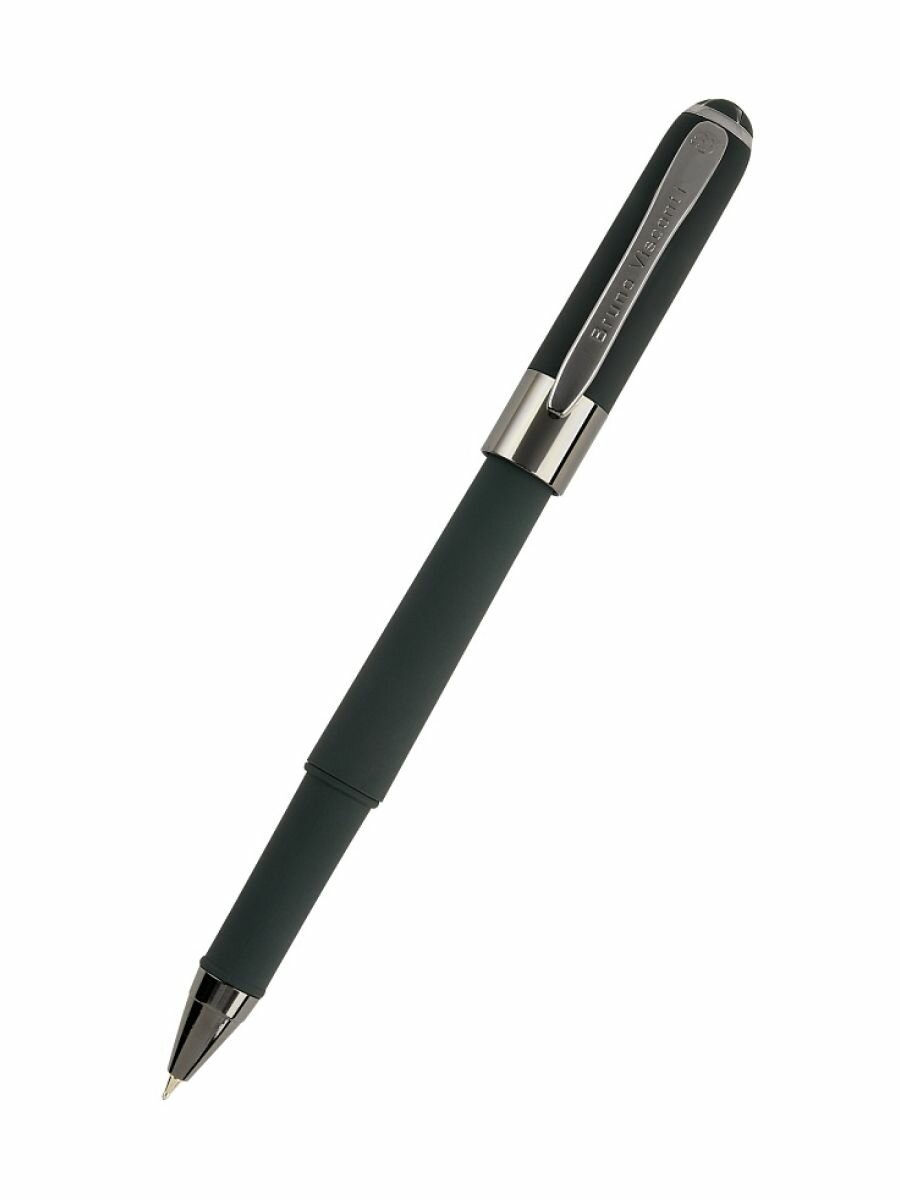 Ручка шариковая Bruno Visconti MONACO.VERDE, зеленый корпус, фурнитура вороненая сталь, синяя, 0.5мм