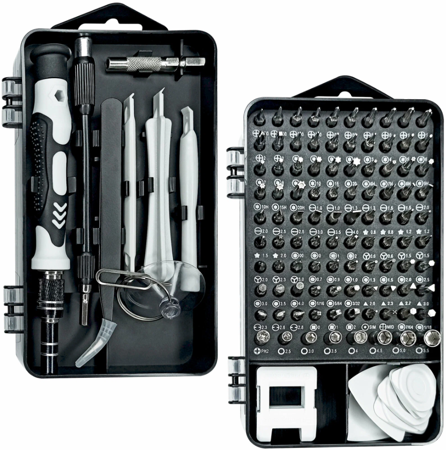 Набор отверток для точных работ 115 в 1 с кейсом и сменными битами