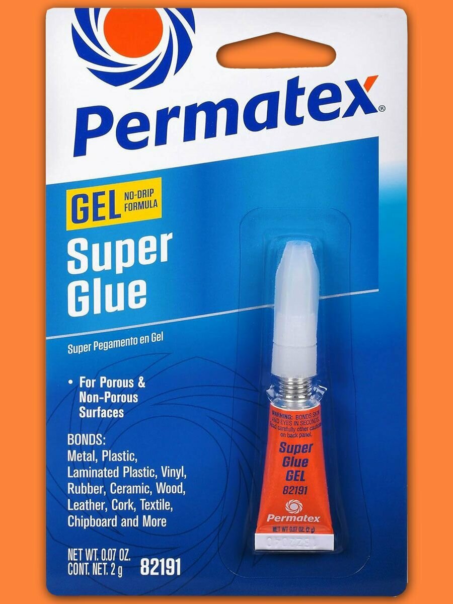 Клей Цианоакрилатный гель 2 г. PERMATEX США "супер клей" 82191