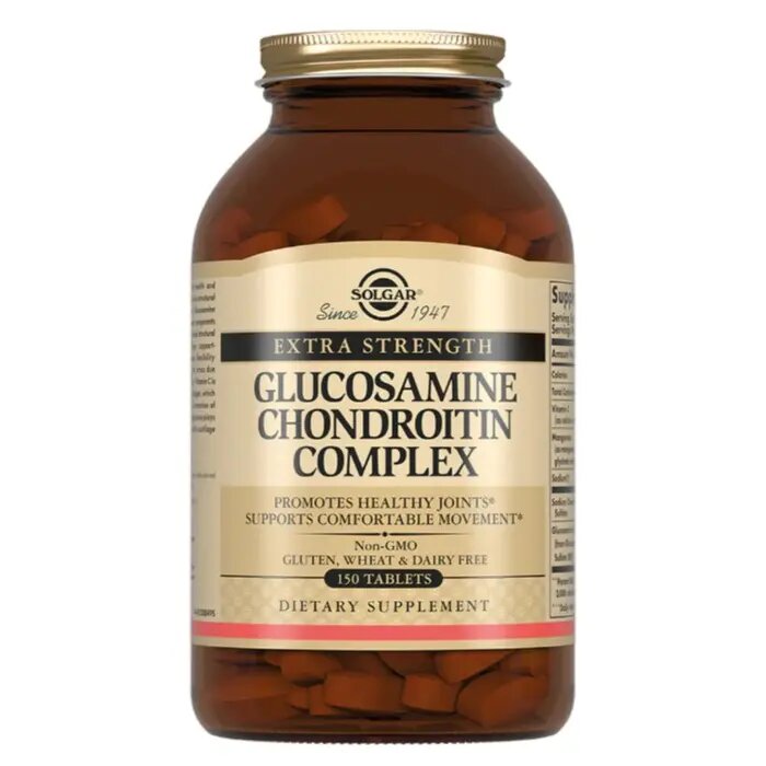 Таблетки SOLGAR Глюкозамин Хондроитин Плюс, для суставов, 150 таблеток