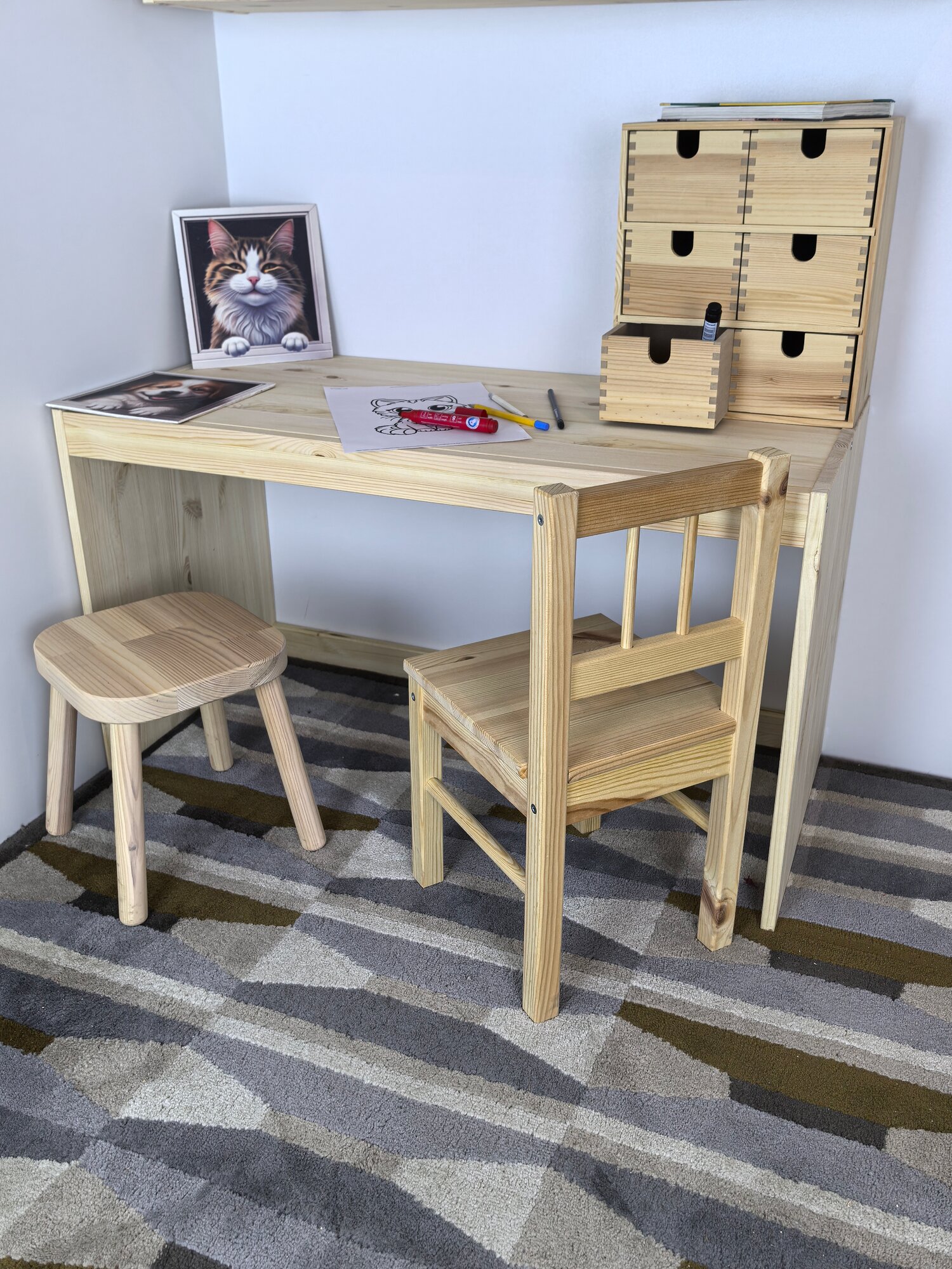 Стол "Труфаст", письменный, деревянный, массив сосны, 93см с-пром