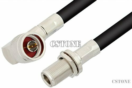 N штыревой угловой к N гнездовой переборочный кабель используя RG214 коаксиальный