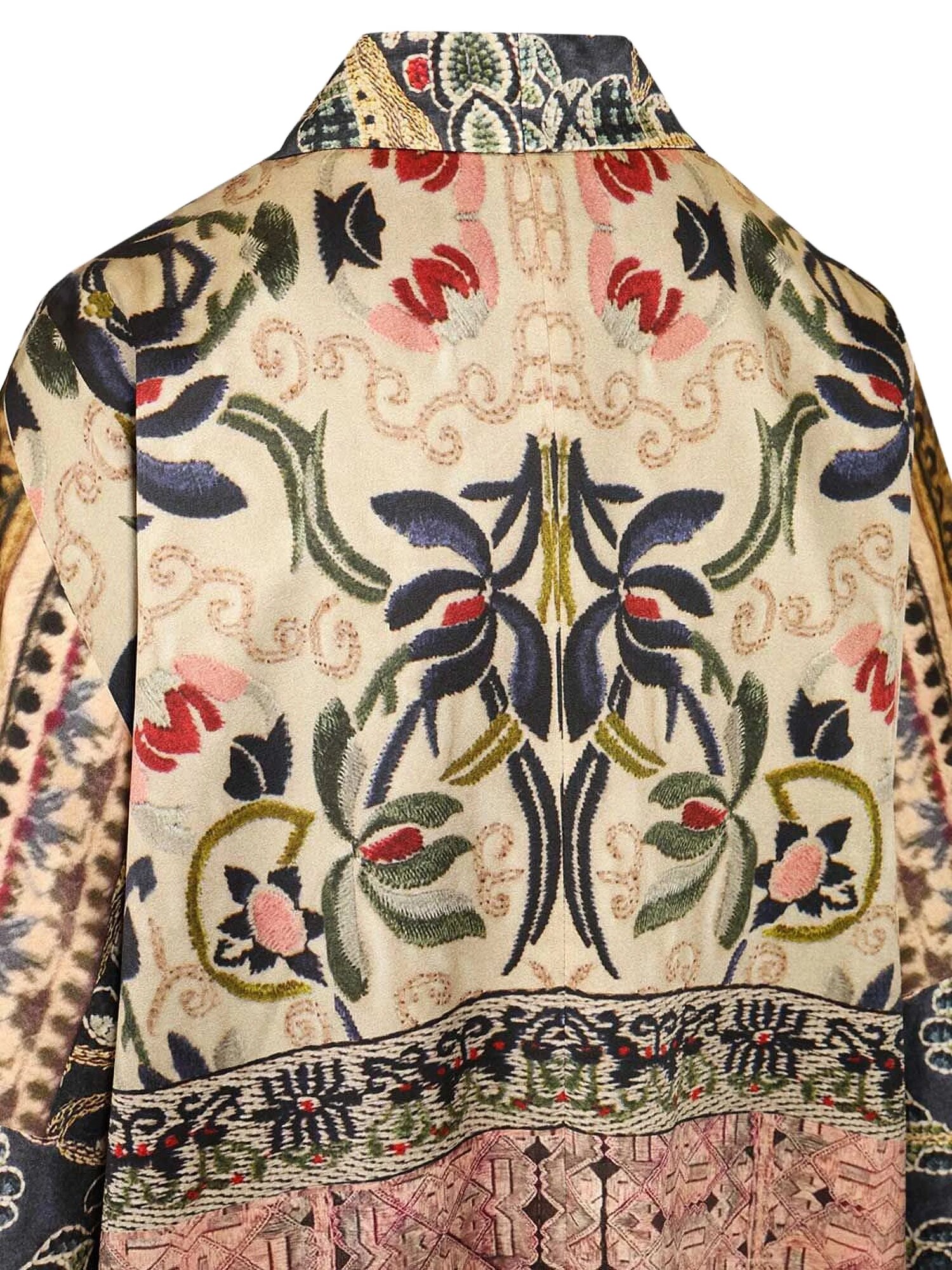 Накидка HUI HUI Printed wide-sleeve kimono, размер 42, coral pink — фото 1