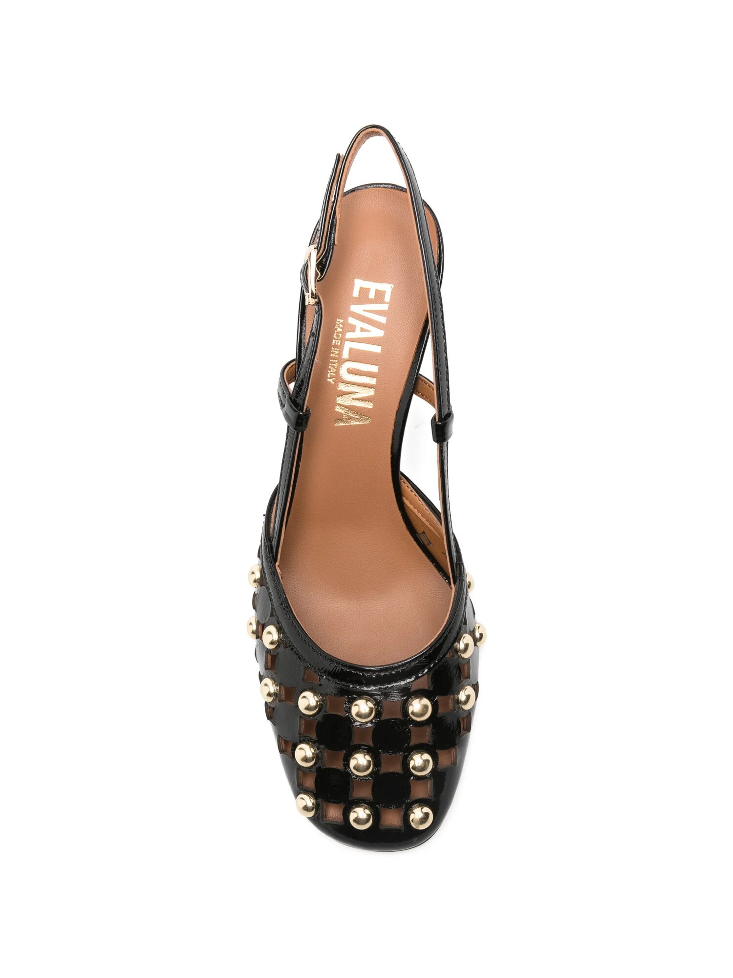 Туфли evaluna Round-toe studded pumps, размер 36, black/black — фото 1