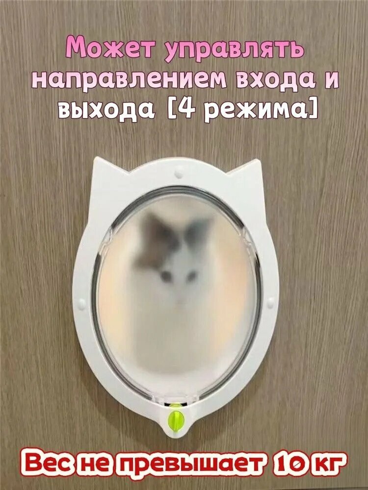 Пластиковые двери для кошек и собак, бесшумные двусторонние двери для контроля доступа домашних животных,