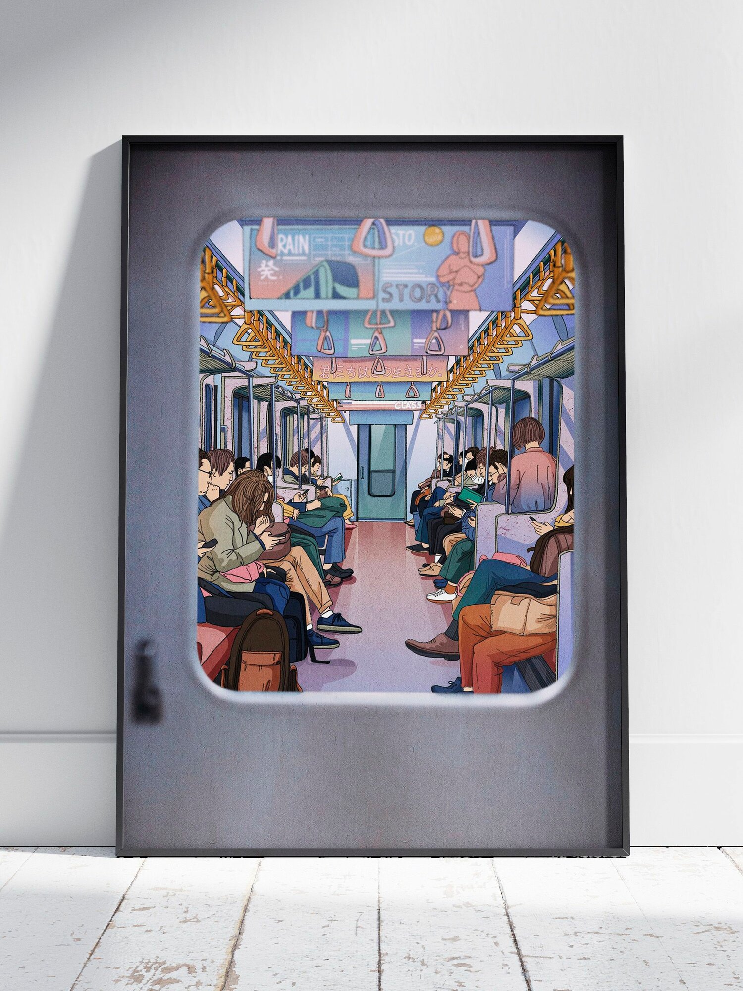 Плакат на стену для интерьера Метро (Метрополитен Токио - Tokyo Metro 1) - Постер по городской инфраструктуре формата A4 (21x30 см)