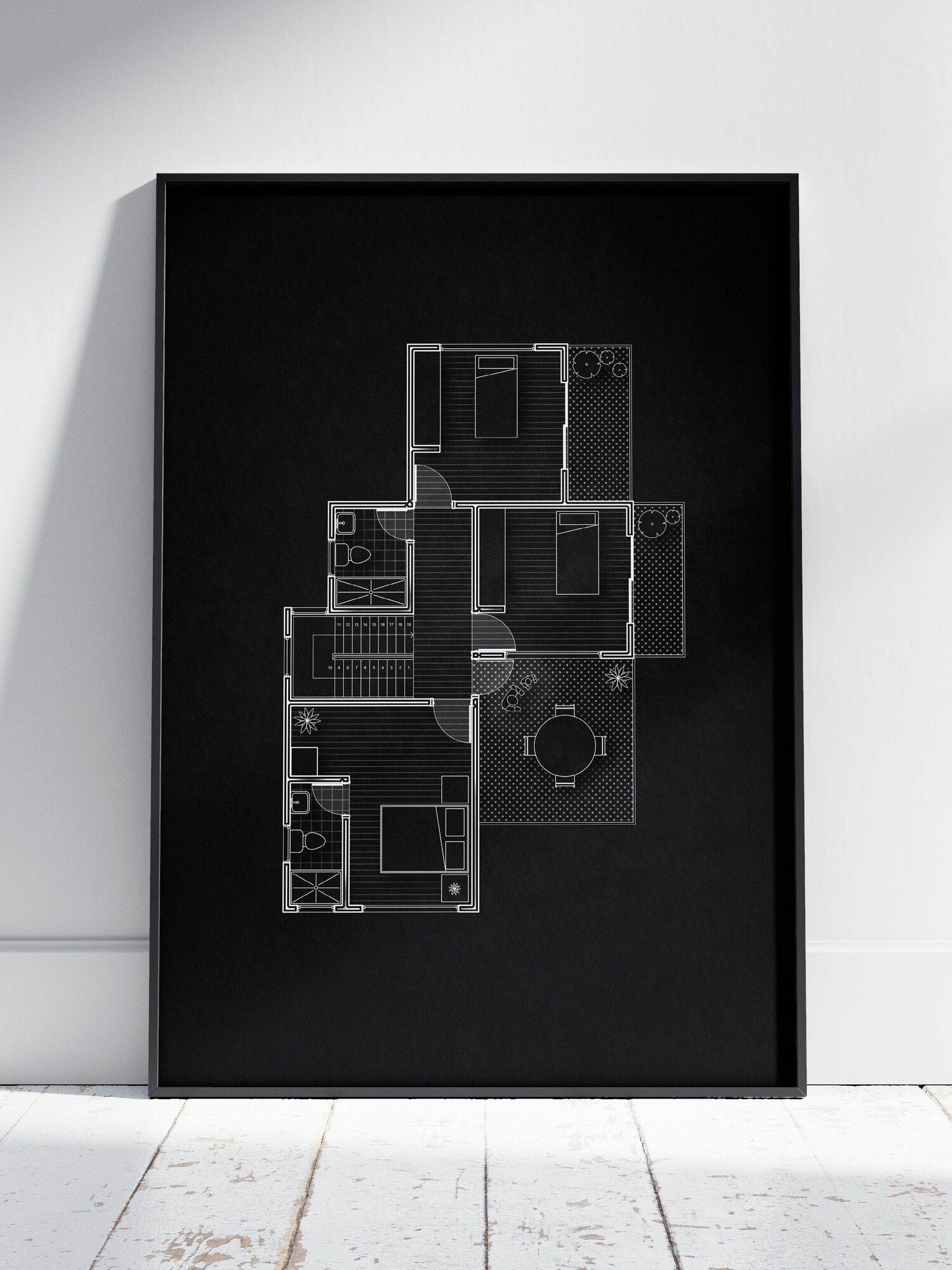 Плакат на стену для интерьера Архитектурные и Инженерные Чертежи (Blueprints Architectural and Engineering 9) A4 (21x30 см)