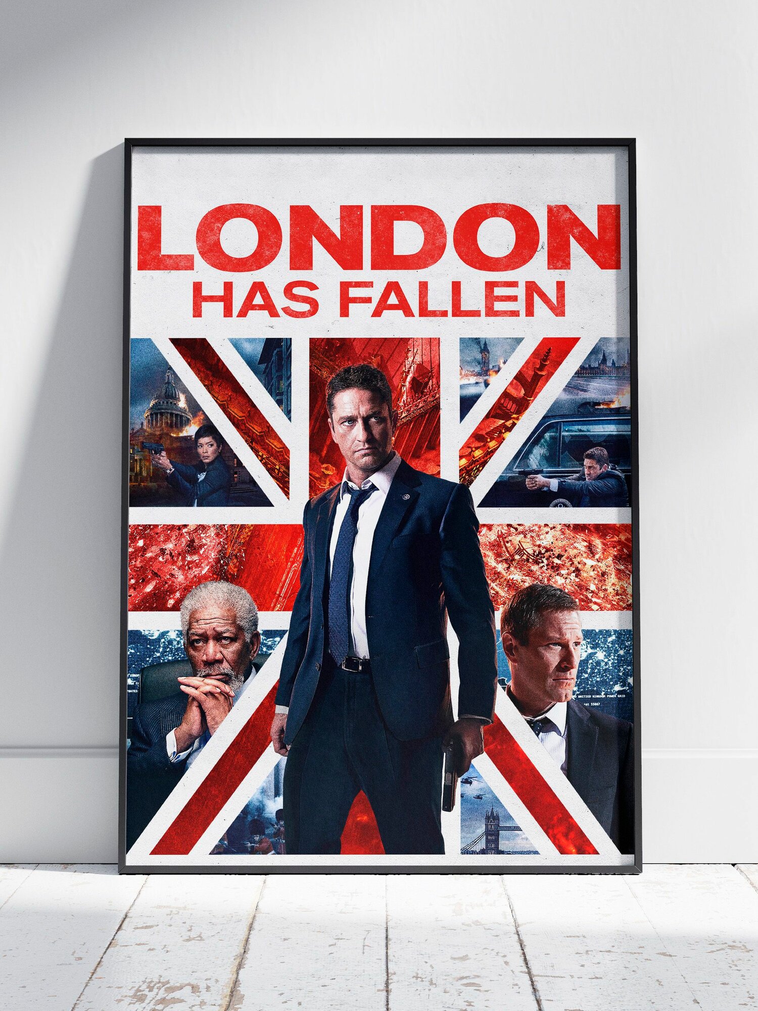 Плакат на стену для интерьера Джерард Батлер (Gerard Butler 40) - Постер по актеру фильма, кино, сериала формата A4 (21x30 см)