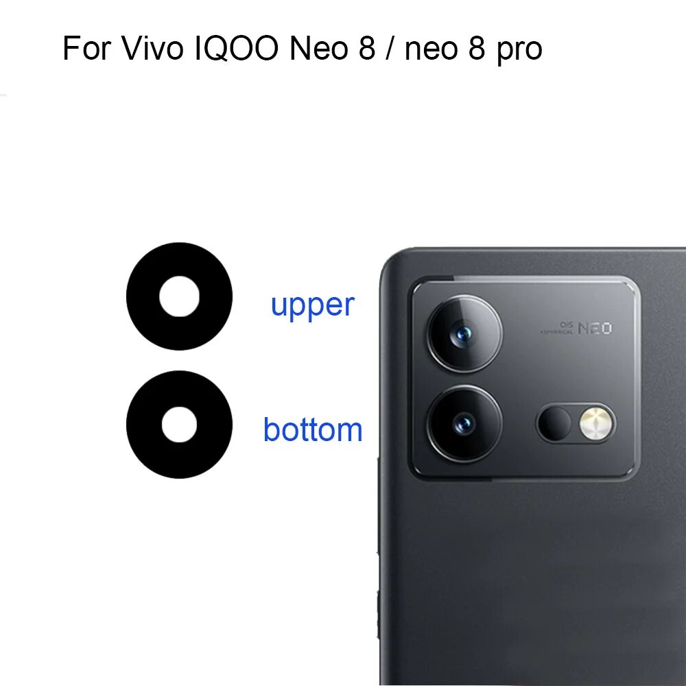 Высококачественные запасные части для заднего стекла Vivo IQOO Neo 8, ремонтные Neo 8 2 in 1