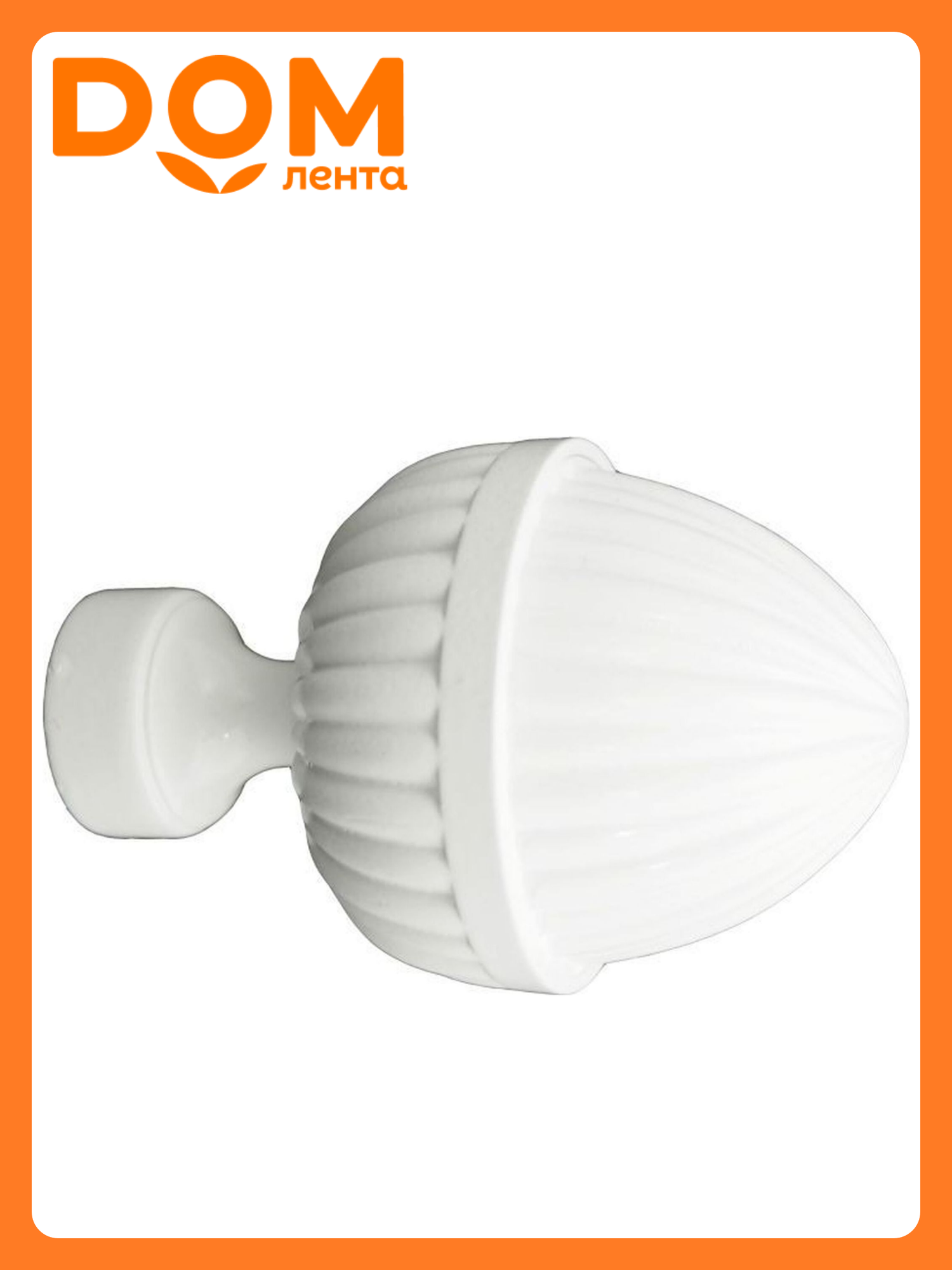 Наконечник для карниза HOME ACCESSORY 20.33.604 металлический белый шишка