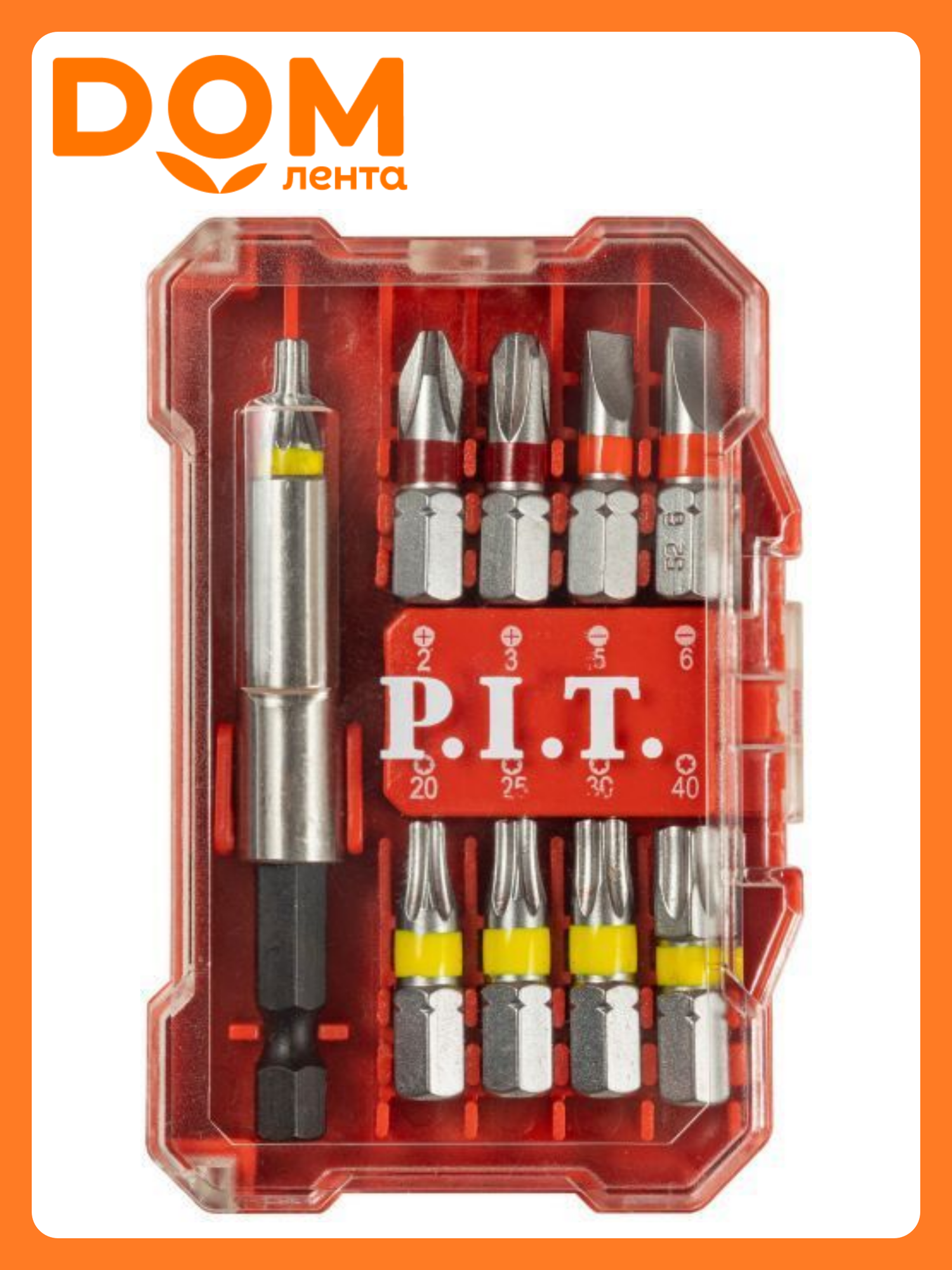 Набор бит P.I.T. 10шт(ASET04-0010)