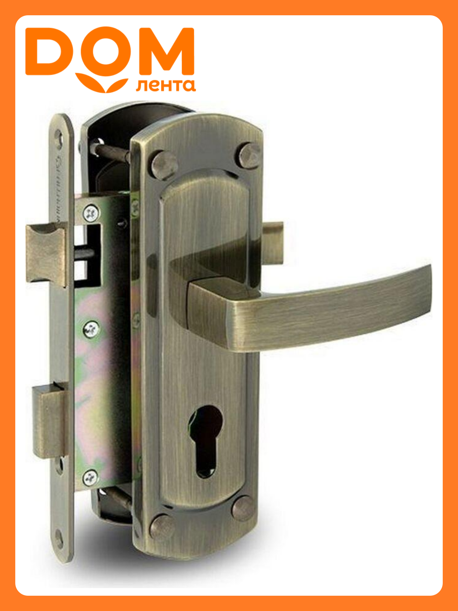 Замок Palladium 460-25 ABL, античная бронза, цинковый сплав, для деревянных и металлических дверей