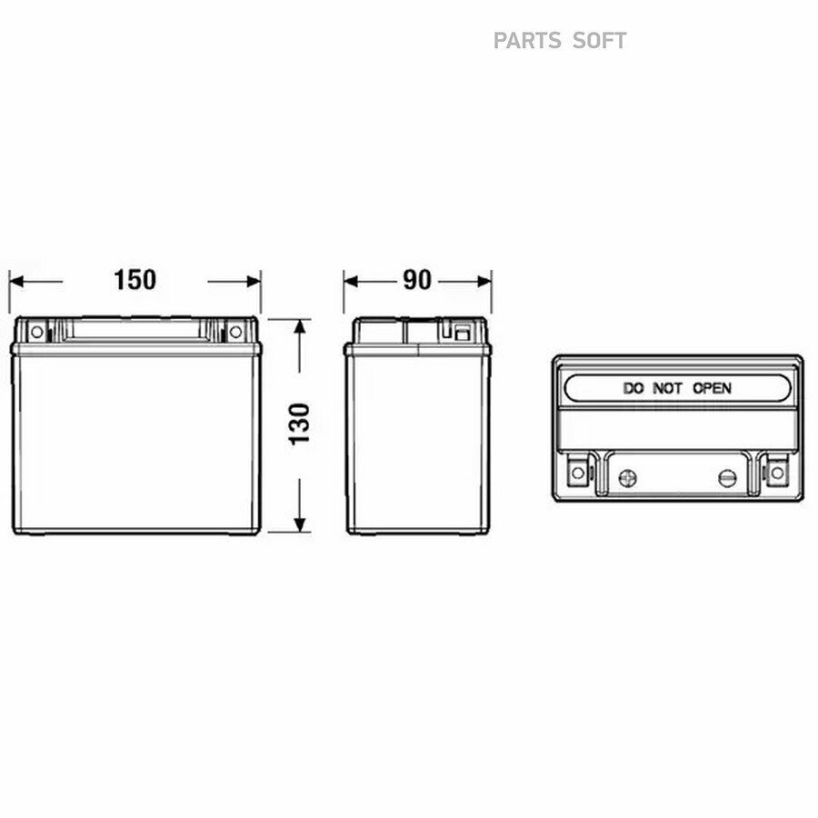 Аккумулятор 11Ah 12V Battery EXIDE 11Ah/150A AGM (L+ standard) 150x90x130 B0 (additional -auxiliary) от официального дистрибьютора, EXIDE, артикул EK111