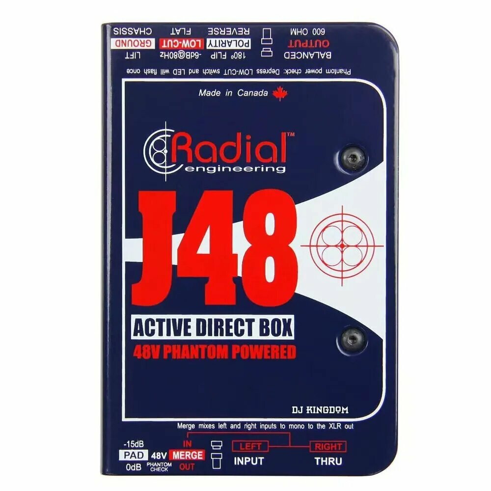 Radial J48 ACTIVE DIRECT BOX/питание от фантома DI-BOX