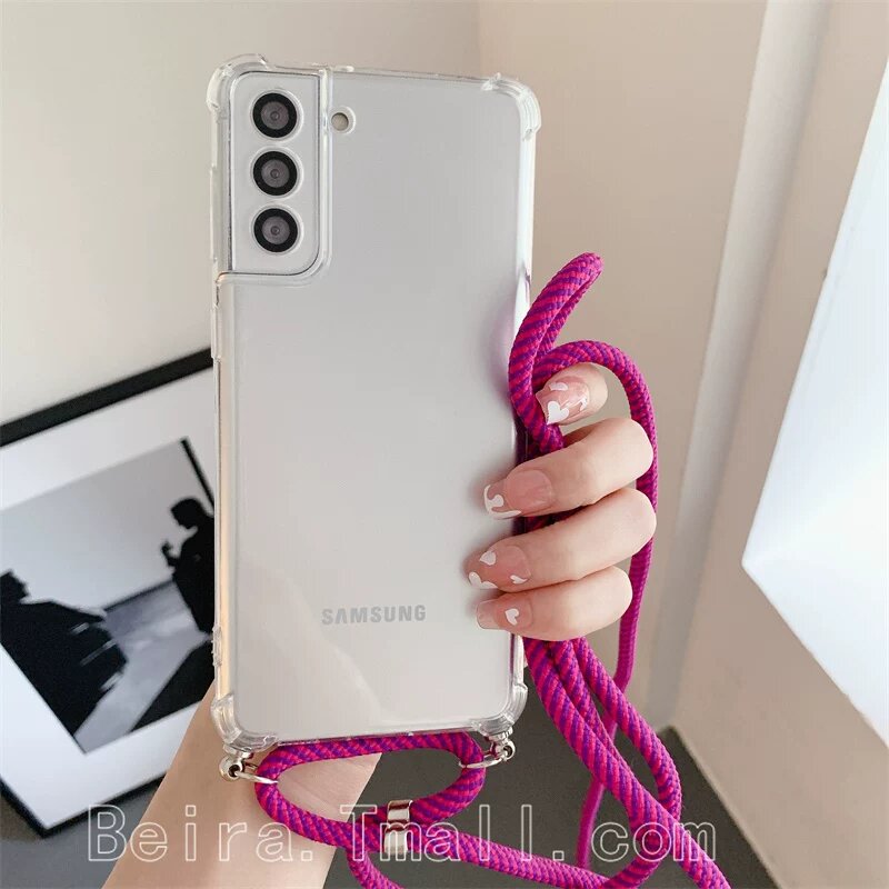 Чехол-брелок F52 для телефона, подходит для Samsung A53 5G, с ремешком на шею, защитный чехол для A33, прозрачный чехол