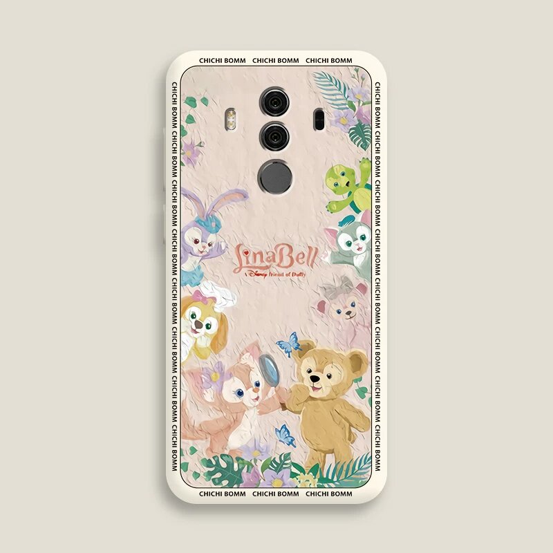 Чехол для Huawei Mate 10 Pro в стиле масляной живописи Disney Lina Bell, жидкий силикон, античный белый, полная защита