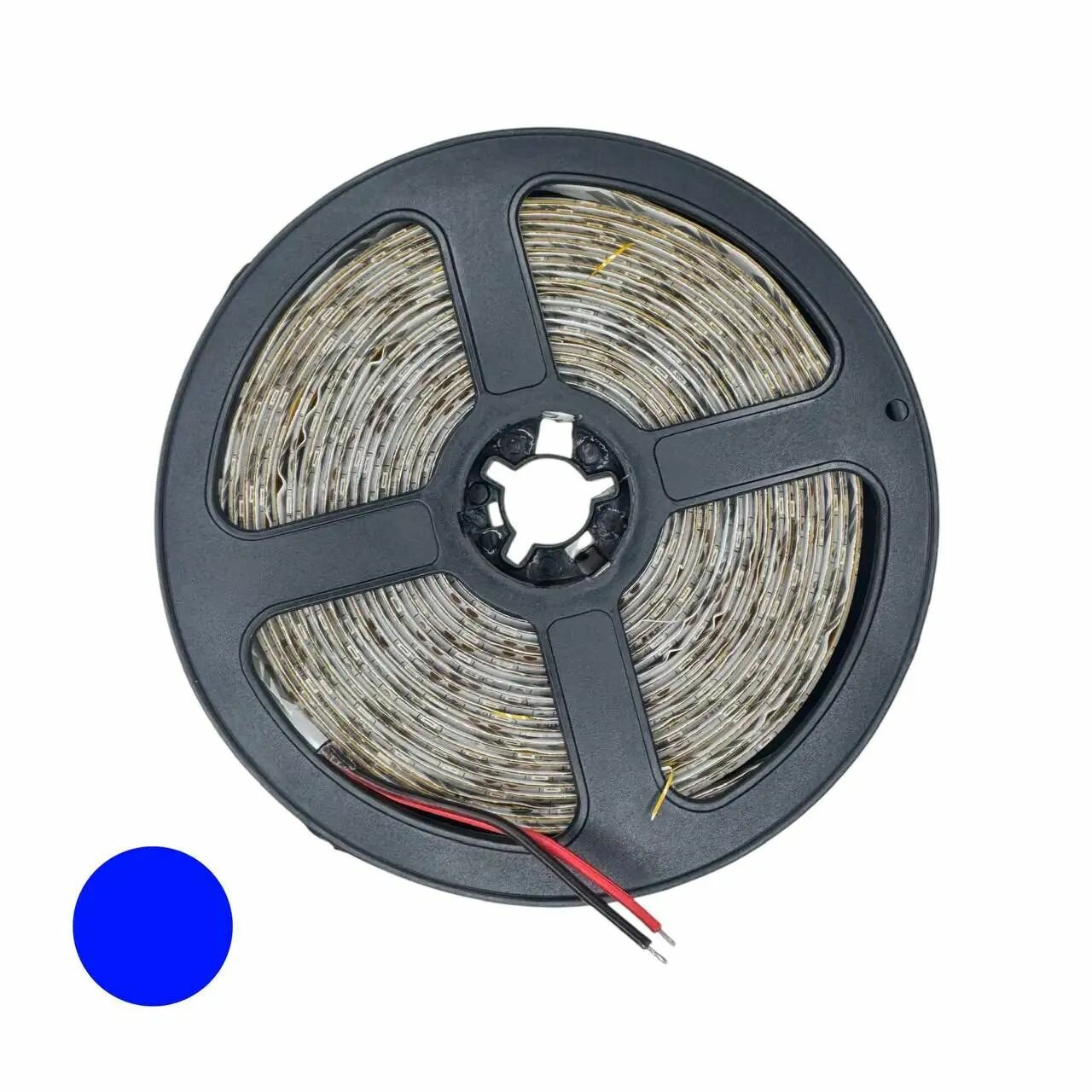 Лента светодиодная 2835 300LED IP65 12В, синий, длина 5 м