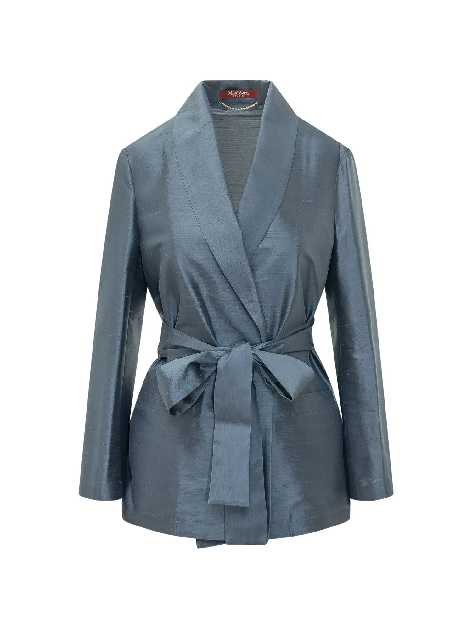 Пиджак Belted silk blazer