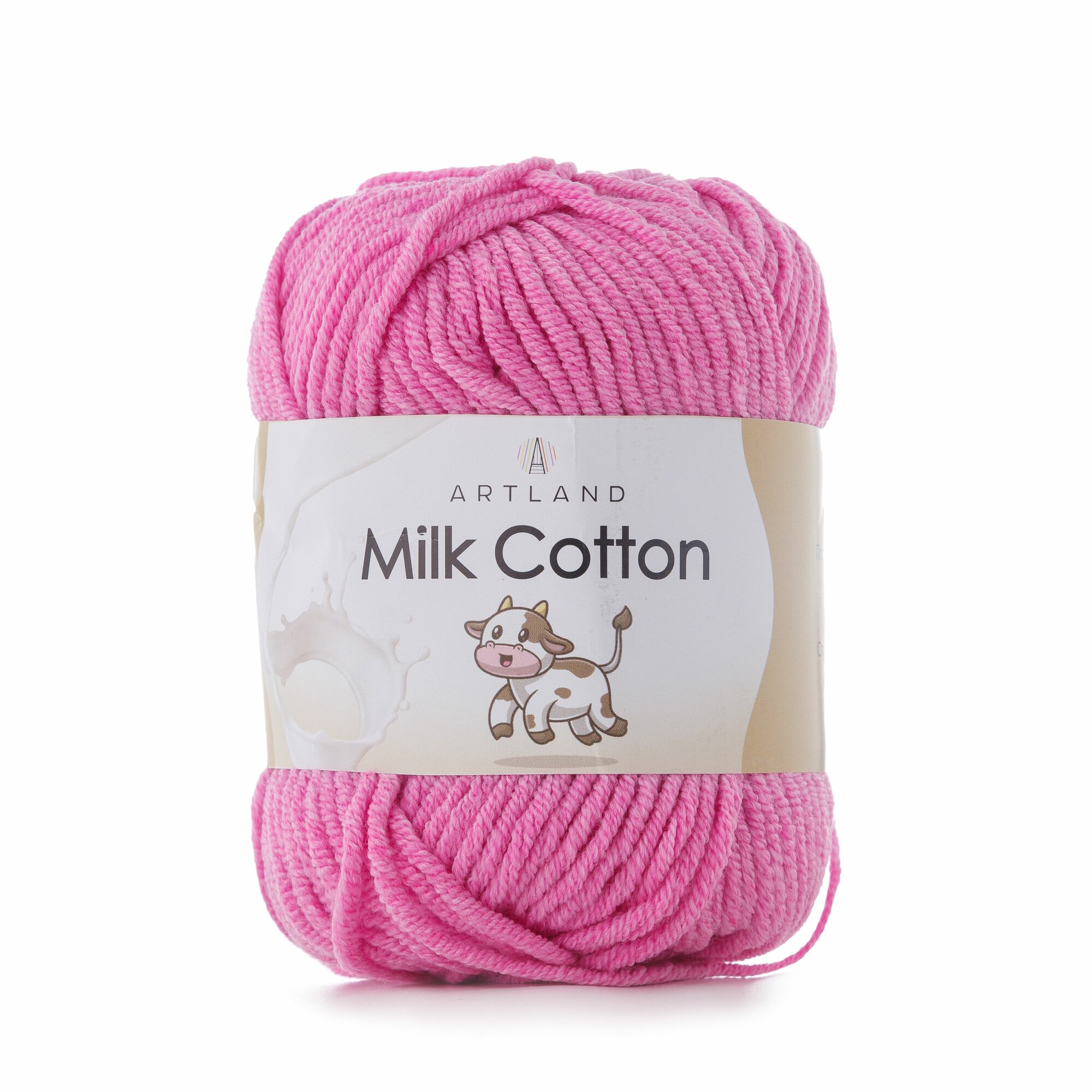 Пряжа для вязания Milk Cotton Artland 2 мотка (100 м, 50 гр), цвет 21 розовая сирень