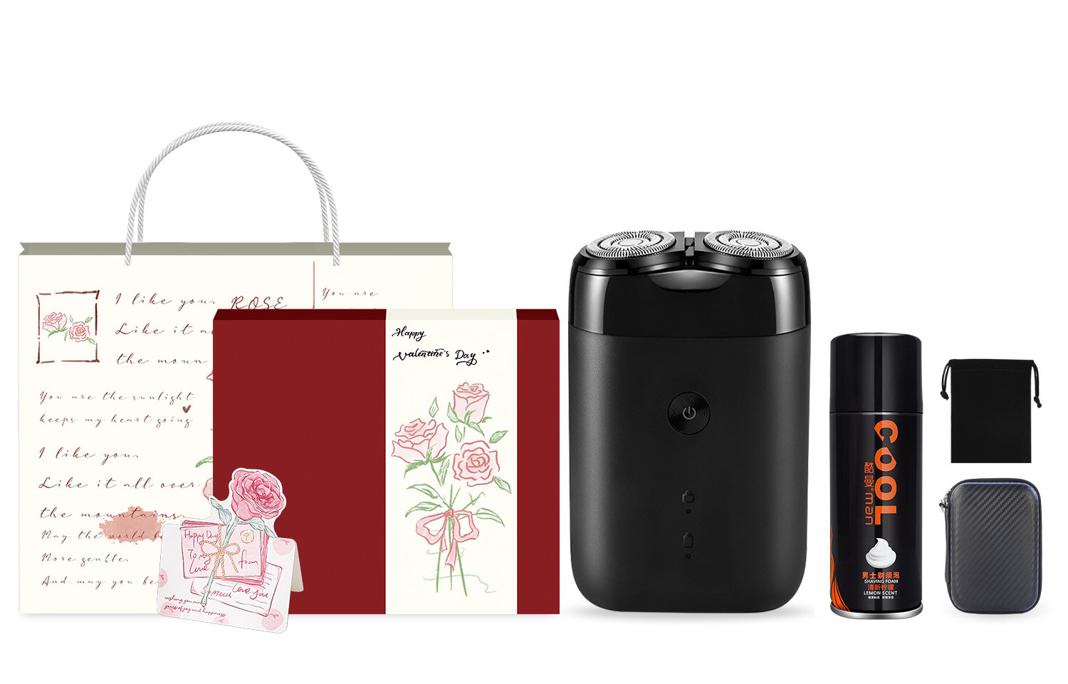 Электробритва унисекс Xiaomi S100 Black, S 100 Black-[Rose]Cleansing Box