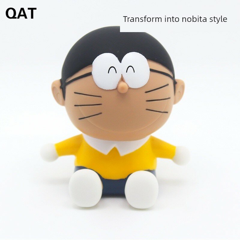 Фигурка куклы Doraemon Jingle Cat Doraemon Blue Fat Man, кукла, игрушка, слепая коробка, модель автомобиля, орнамент