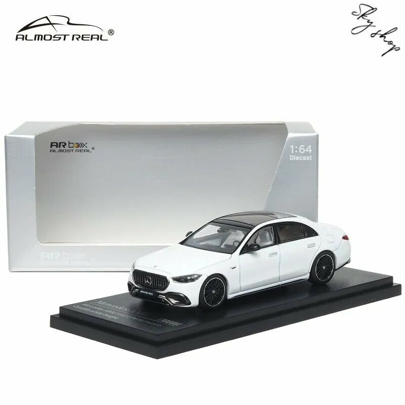 Машинка Almost Real 1:64 Mercedes-Benz AMG S 63 E Performance white модельки машин металлические