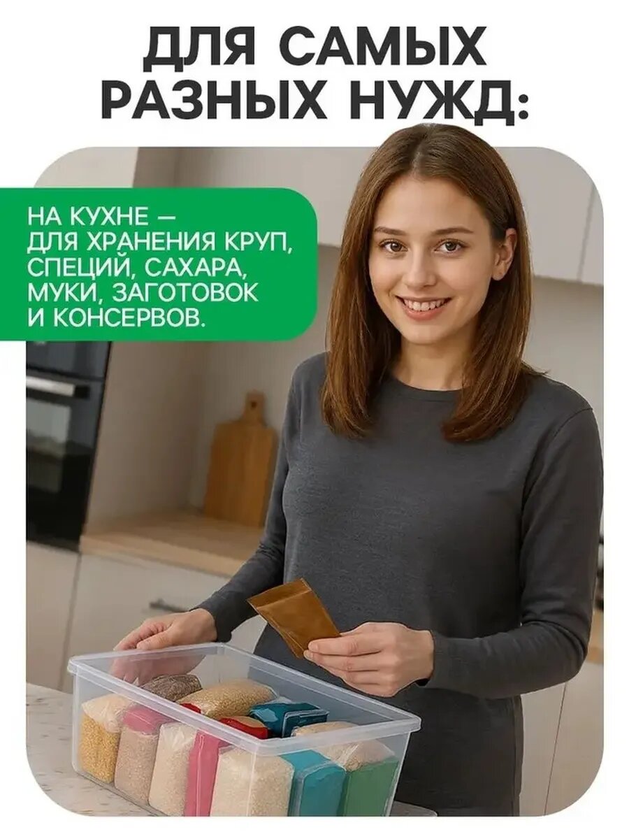 Пластиковый контейнер с крышкой 10л