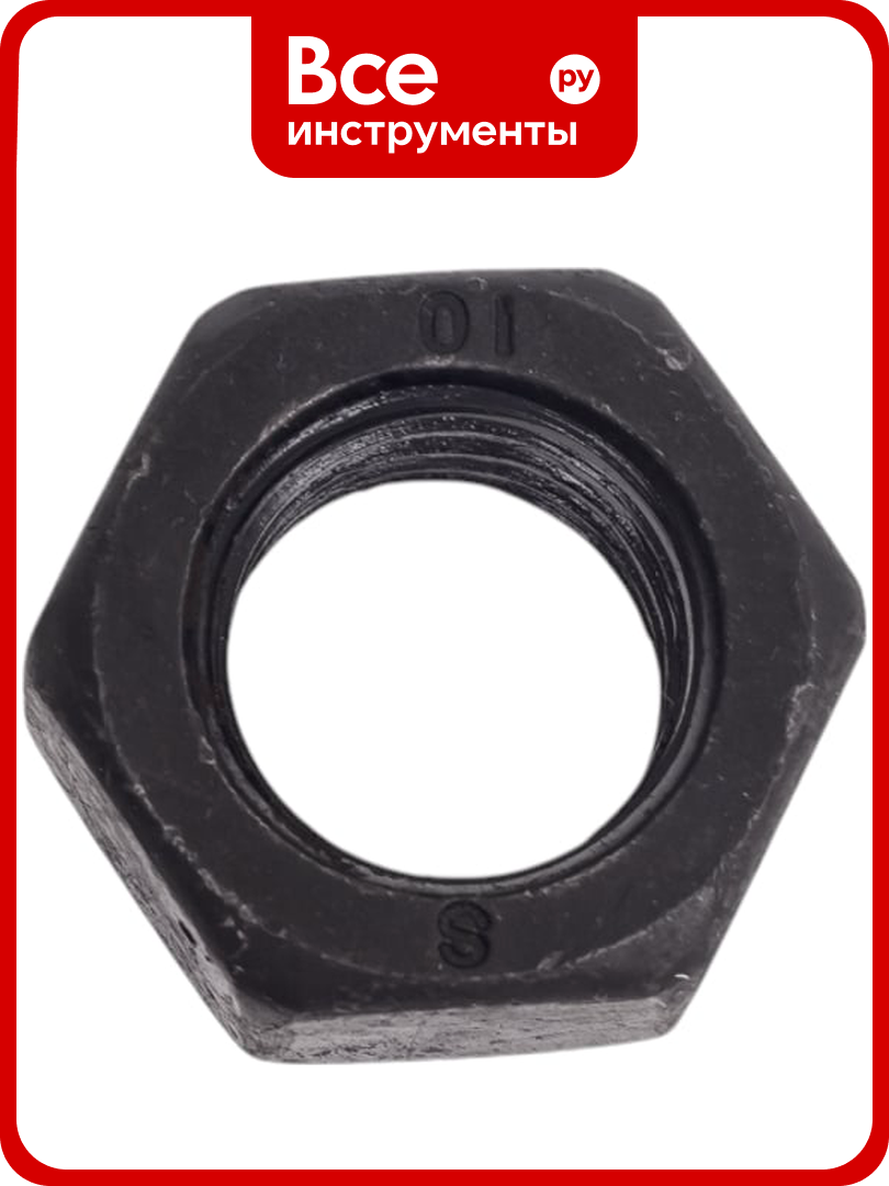 Гайки ZAMETAL М24 пр. 10.0, DIN 934, б/п, 50 шт. ZA516831, из прочной стали, стандартный тип для промышленных соединений