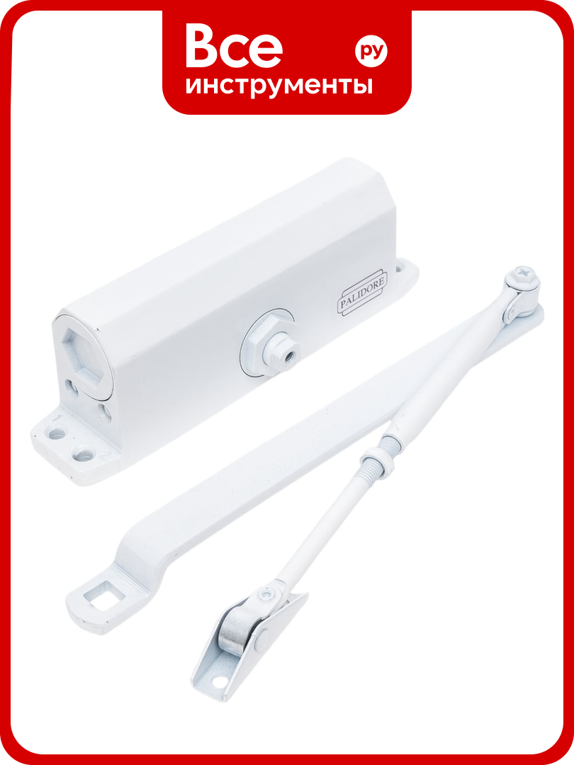 Доводчик PALIDORE 604 до 120 кг, белый (white), морозостойкий 98760090