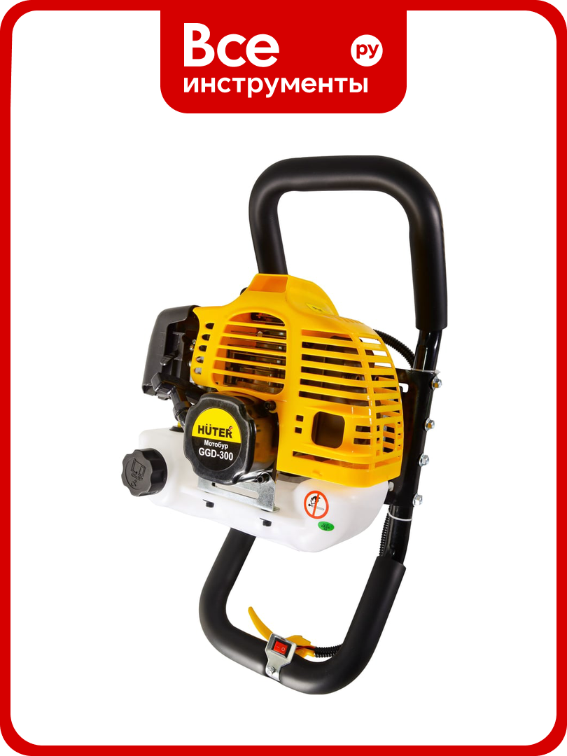 Мотобур Huter GGD-300 70/13/22 с двухтактным двигателем, бытовое назначение, один оператор