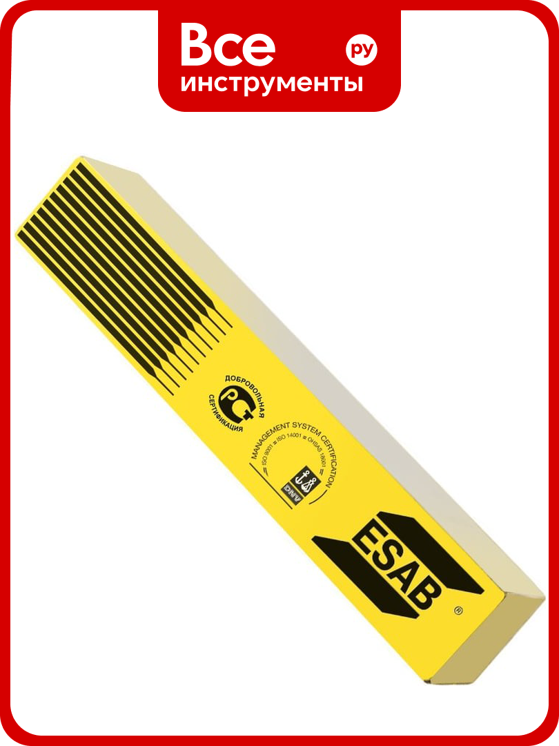 Сварочные электроды МР-3 (3.0x350 мм; 5 кг) ESAB 4595303WE0, Рекомендованы для сварки на форсированных режимах