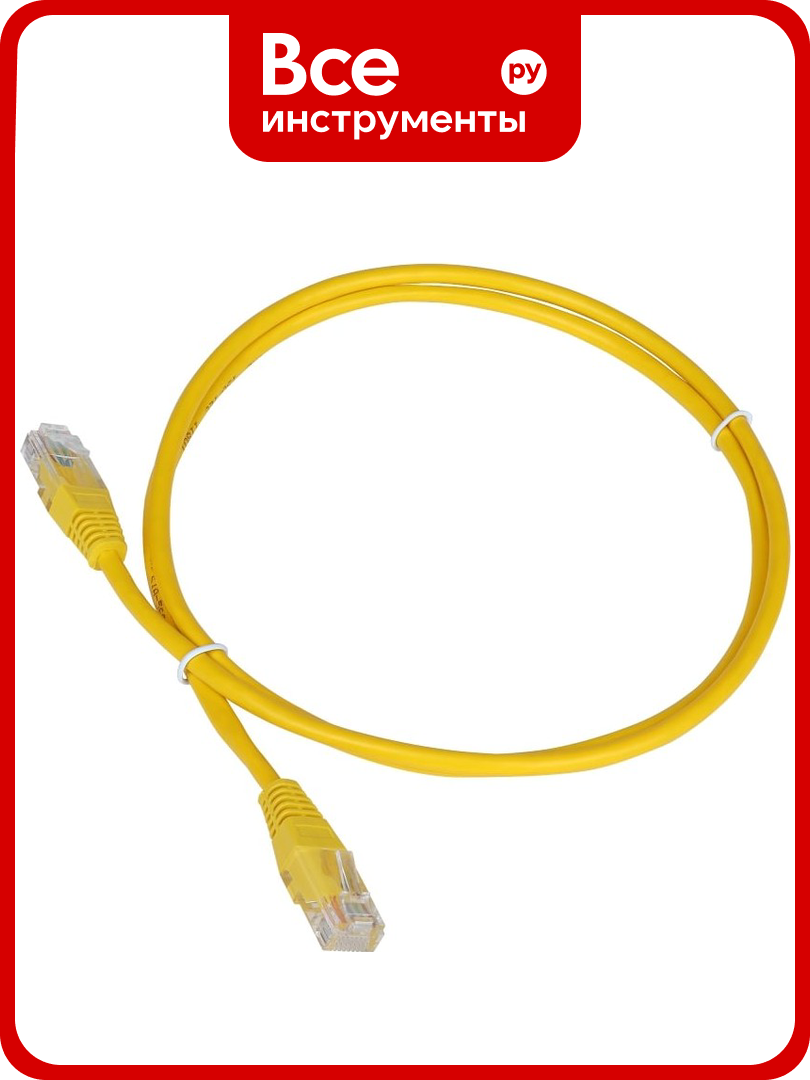 Патч‑корд TWT RJ45‑RJ45, компьютерный, UTP, категория 5e, желтый, медный проводник, ПВХ‑оболочка, четыре пары