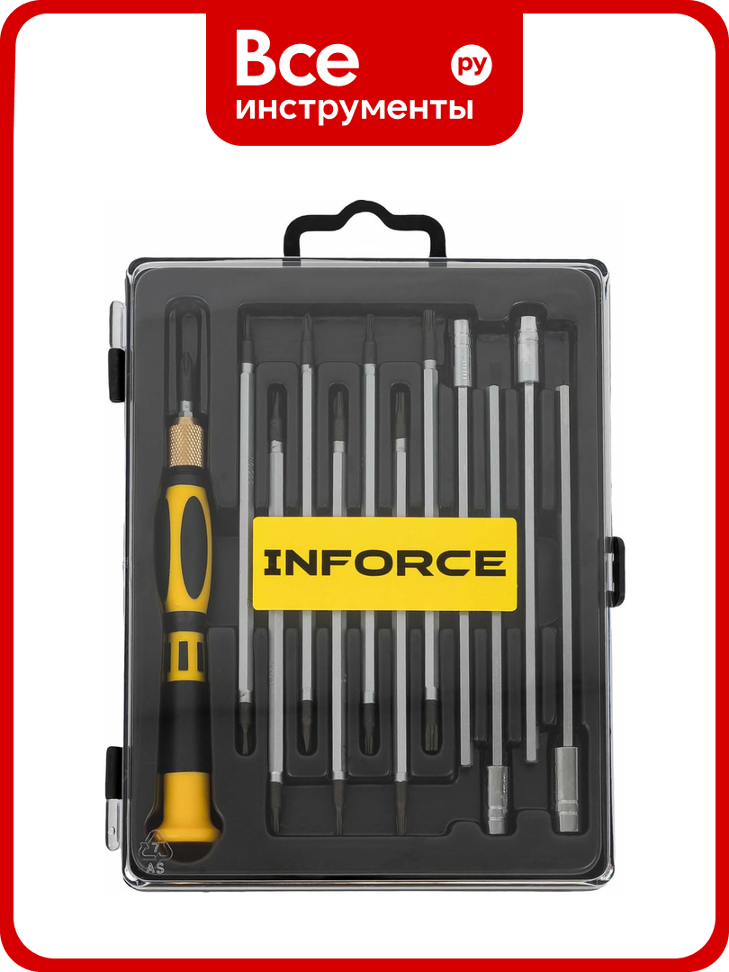 Набор отверток для точных работ Inforce 06-09-98, облегчает работу, набор с магнитным наконечником и кейсом
