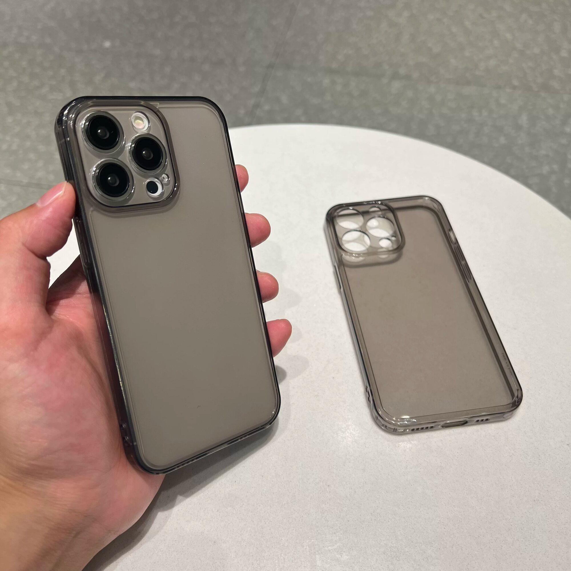 Чехол-накладка для iPhone XS черный с полной защитой объектива и прямым краем, защитная крышка для смартфона Apple