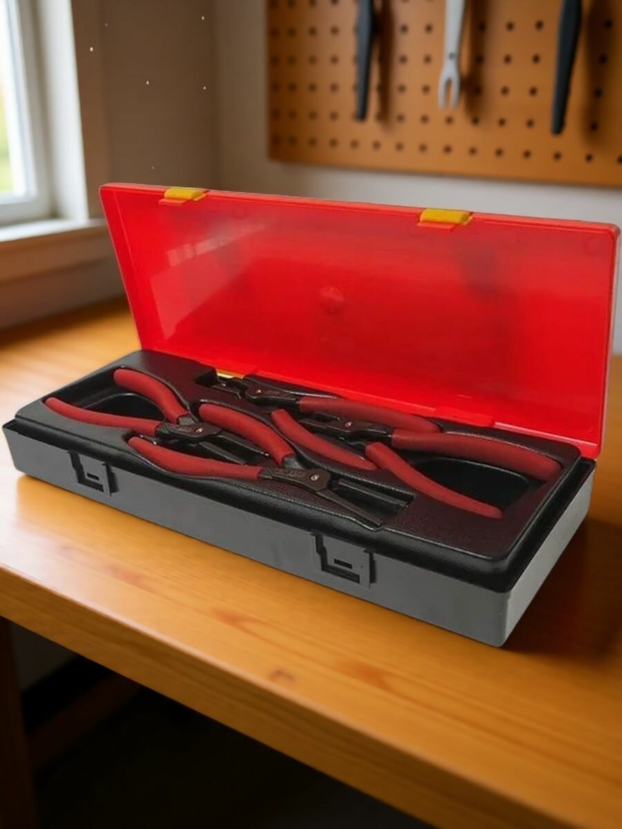 Набор съемников стопорных колец JTC AUTO TOOLS K5044, хромованадиевая сталь, 4 шт