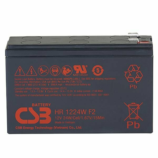 CSB HR1224W F2 F1 CSB АКБ Аккумуляторная батарея для ИБП (12V 6Ah)